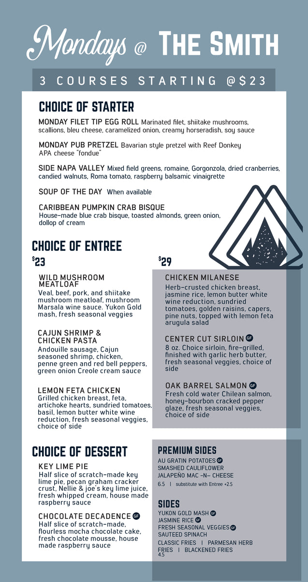 Mondays @ the Smith Menu – GrillSmith