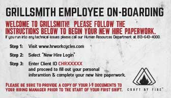 Main Office (Employee Onboarding Card) – GrillSmith